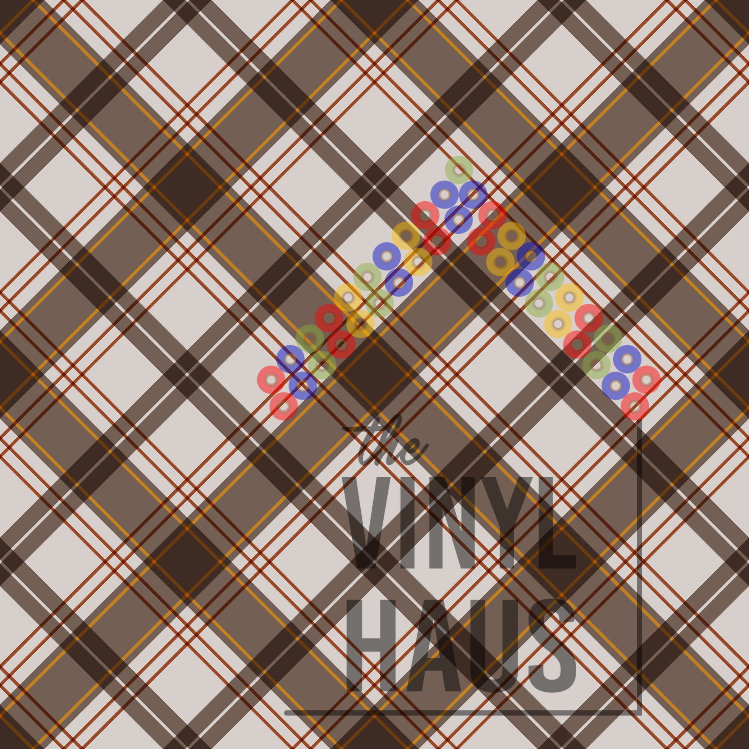 Fall Plaid Pattern Vinyl 12" x 12"