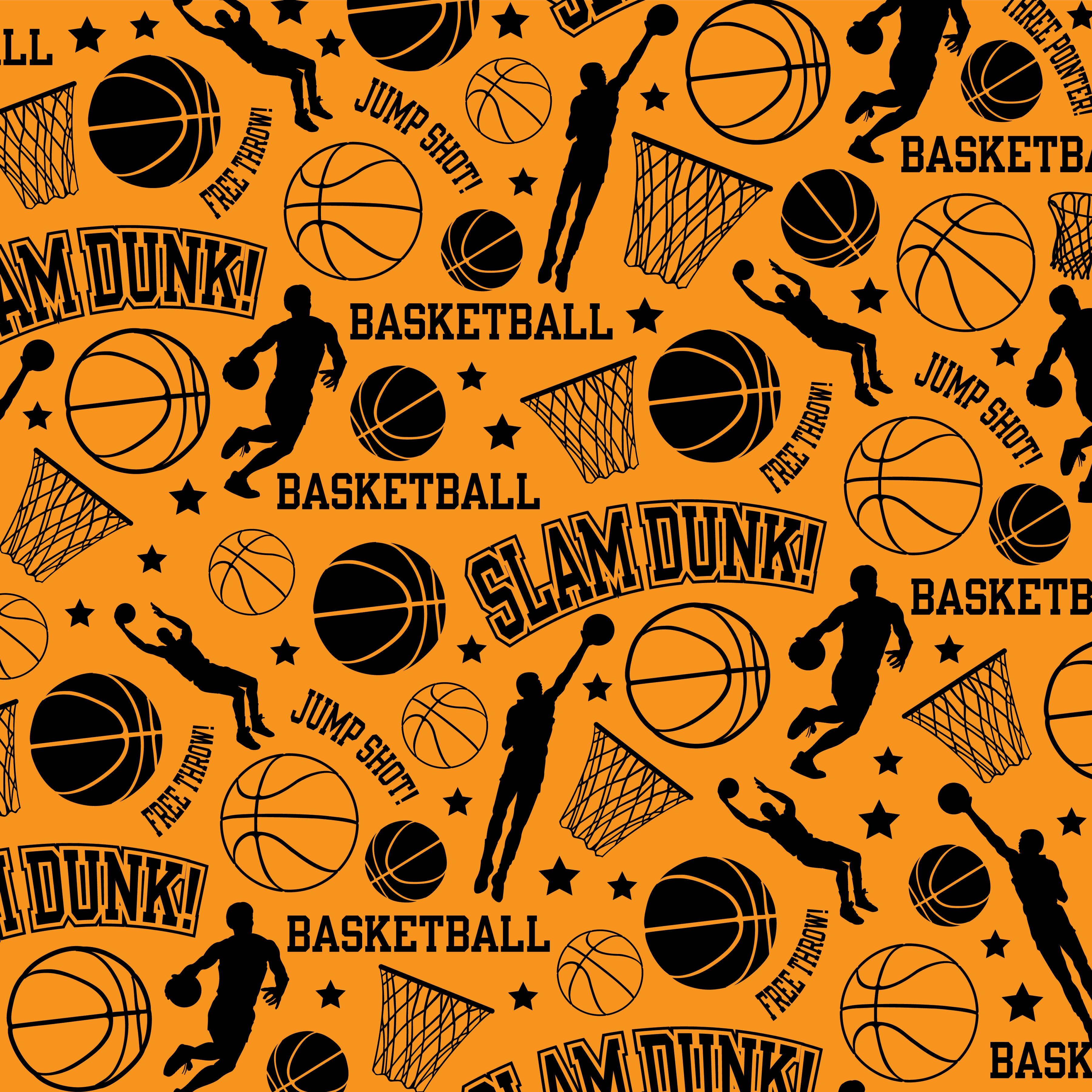 Basketball Pattern Vinyl 12" x 12"