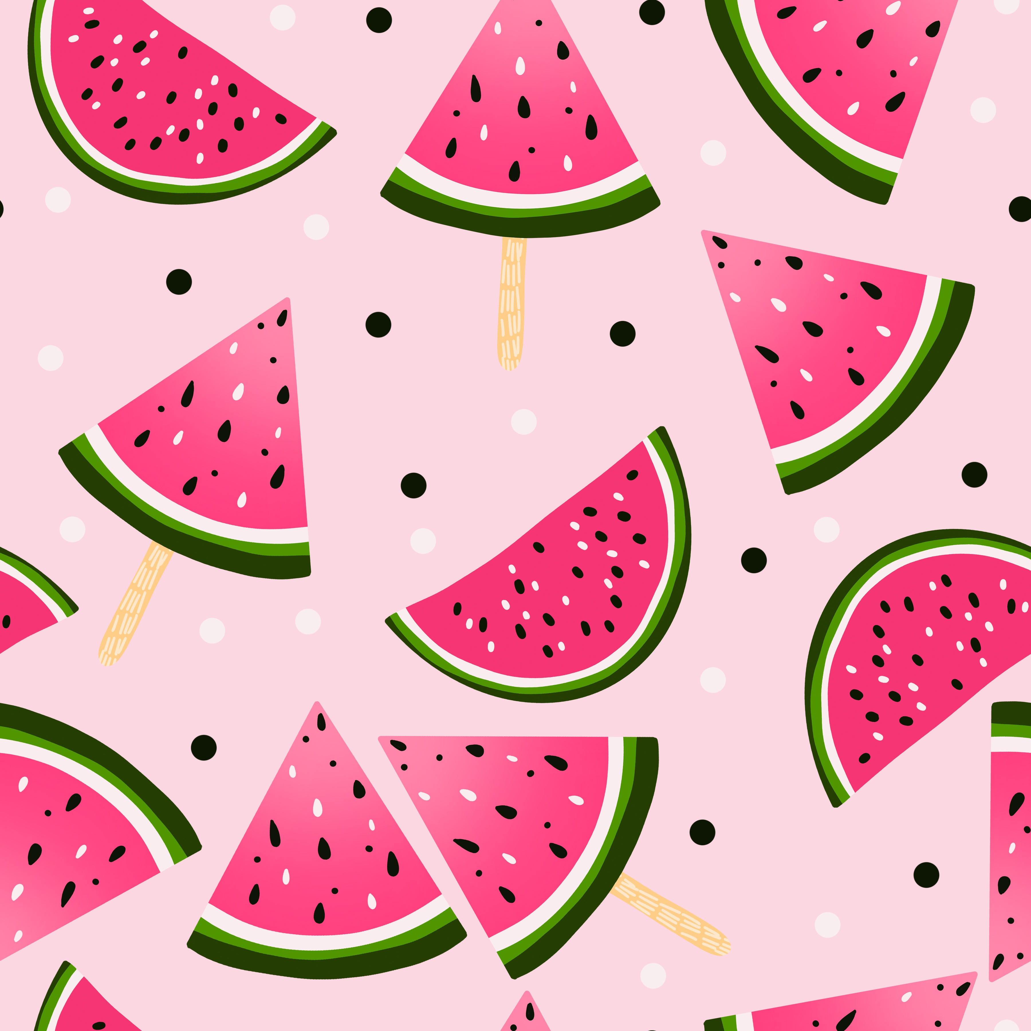 Watermelon Slices Pattern Vinyl 12" x 12"