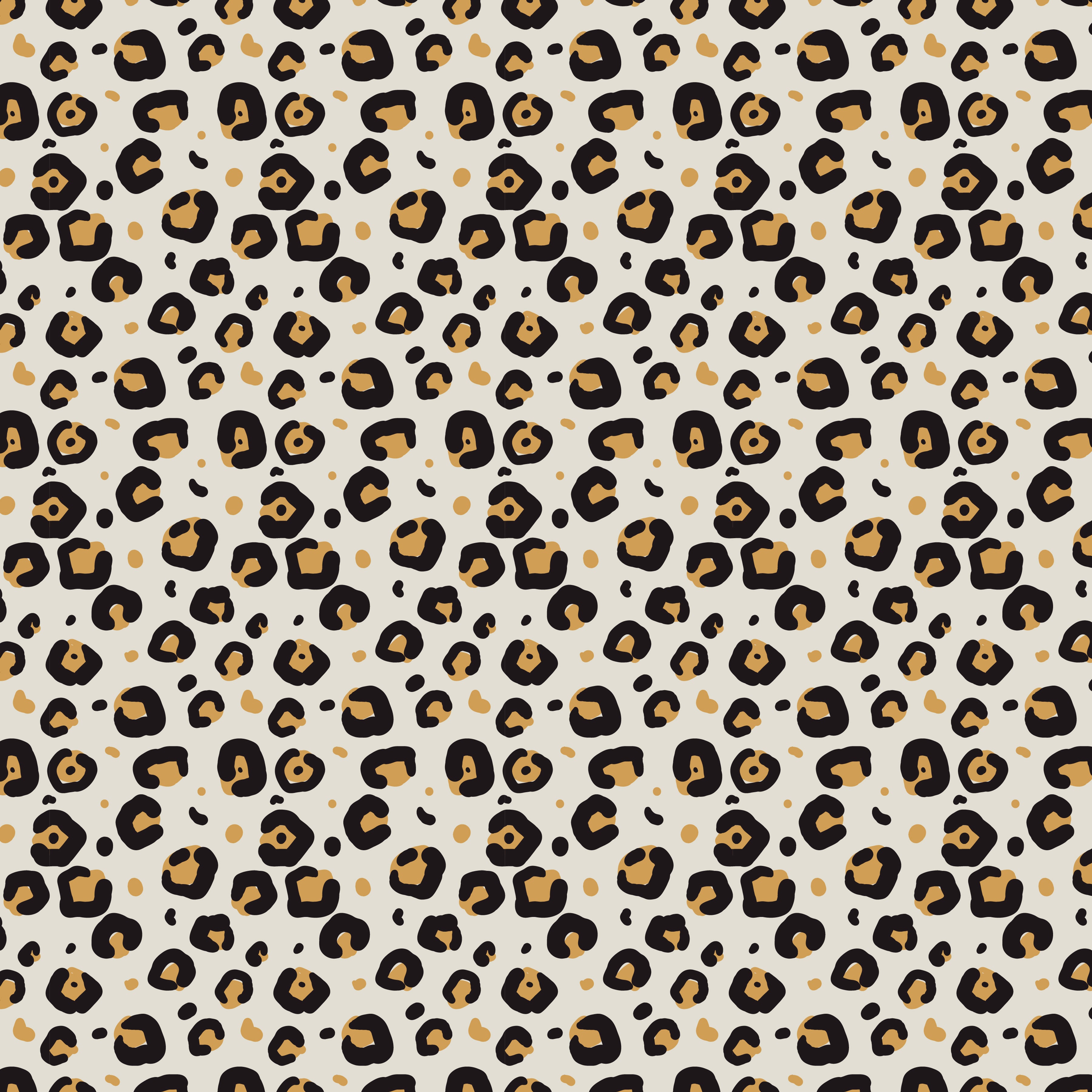 Neutral Tone Leopard Spot Print Pattern Vinyl 12" x 12"